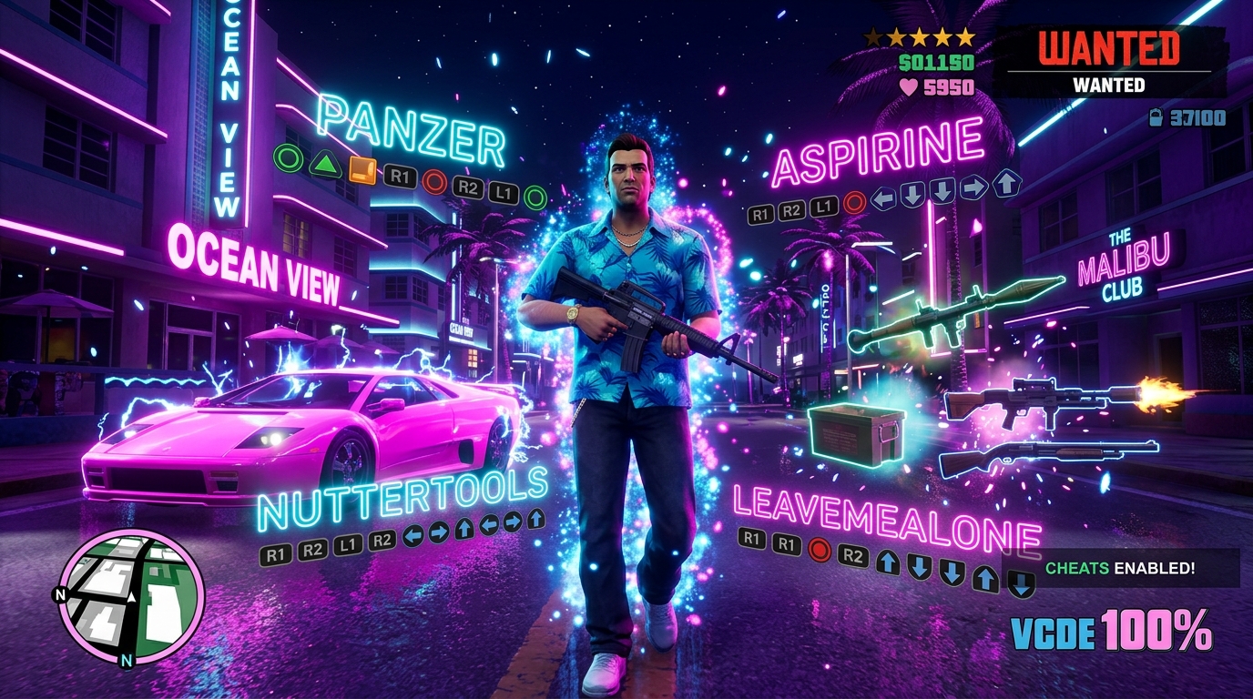 Every Cheat Code for Grand Theft Auto: Vice City – Definitive Edition ...