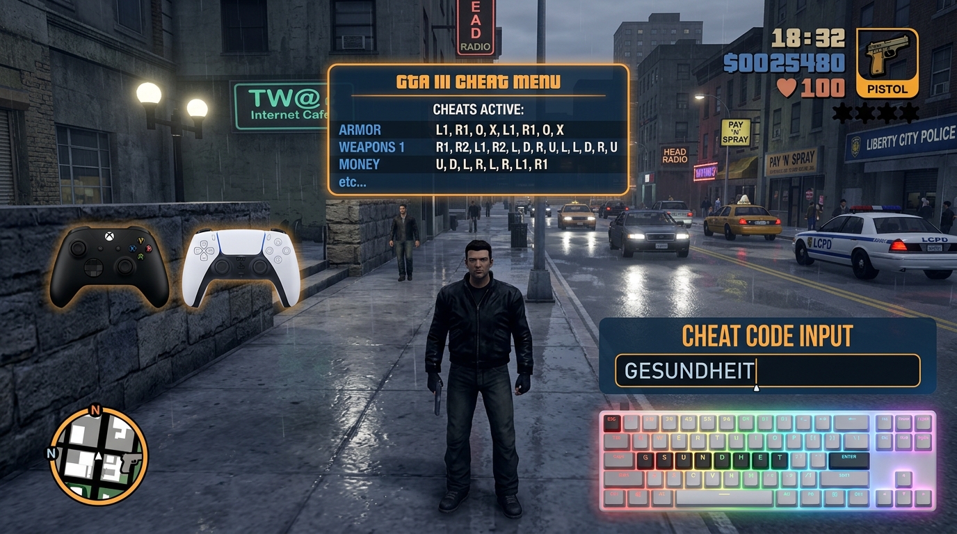 GTA 3 Cheats for PC, Xbox, PlayStation, Switch, Mobile & Netflix ...