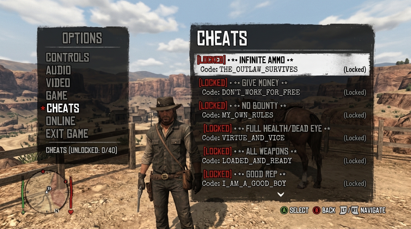 Red Dead Redemption Cheat Codes List — GamesRead.com